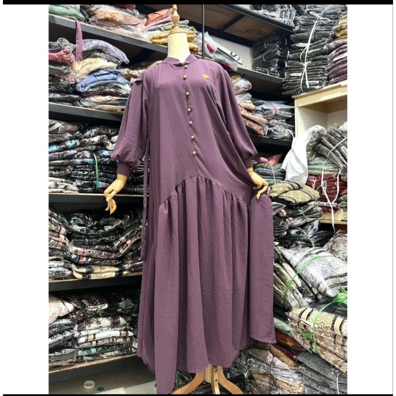 Jual NEW!!!GAMIS MAYUNG LENGAN BALON ELIA DRESS CRINGKEL AIR FLOW ...