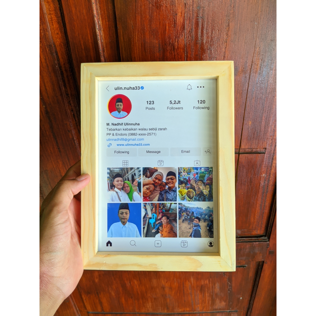 Jual Frame 2D Single Acrylic Model Profil Instagram | Frame Hadiah ...