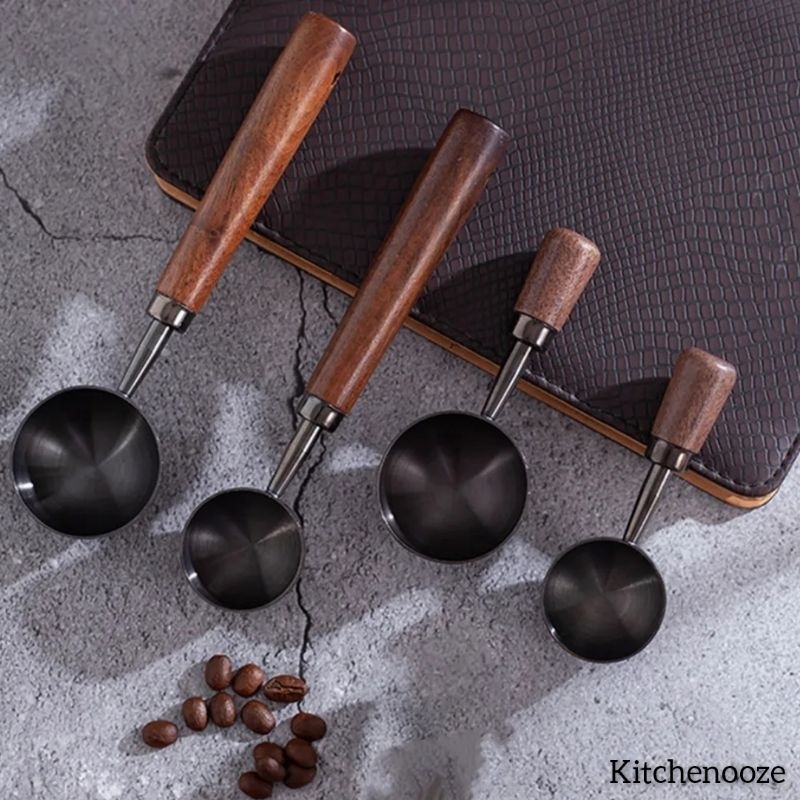 Jual COFFEE SPOON WOODEN HANDLE BLACK EDITION I SENDOK TAKAR KOPI ...