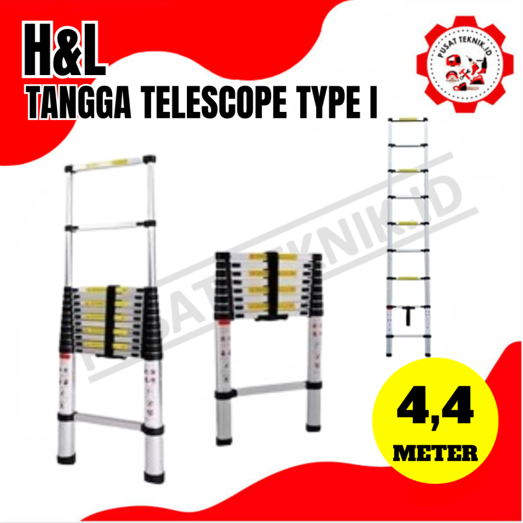 Jual TANGGA TELESCOP TIPE I HNL 6.4M / 4.4M / 3.8M TANGGA TELESKOPIK ...