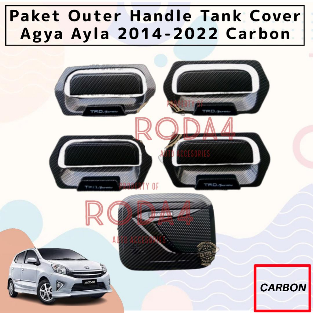 Jual Paket Cover Handle Outer Tank Cover CARBON Mobil Avanza Xenia ...