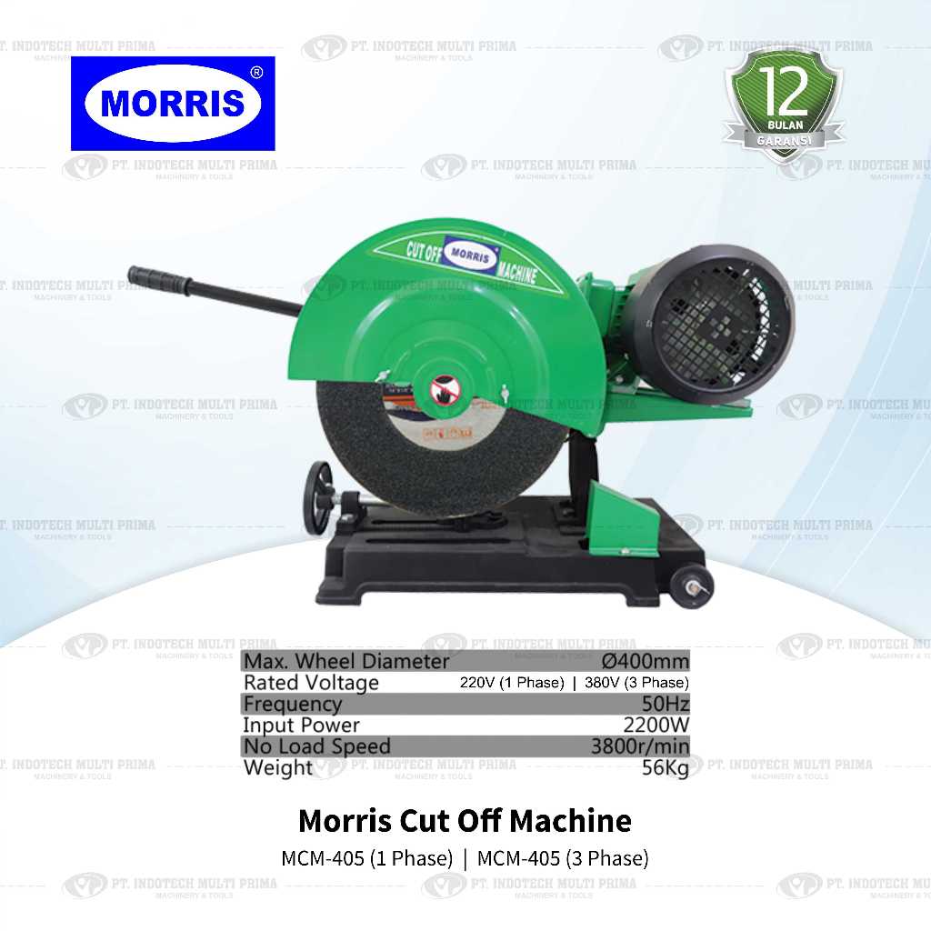 Jual Morris Cut Off Machine - Mesin Potong Besi Tipe MCM-405 Ukuran 16 ...