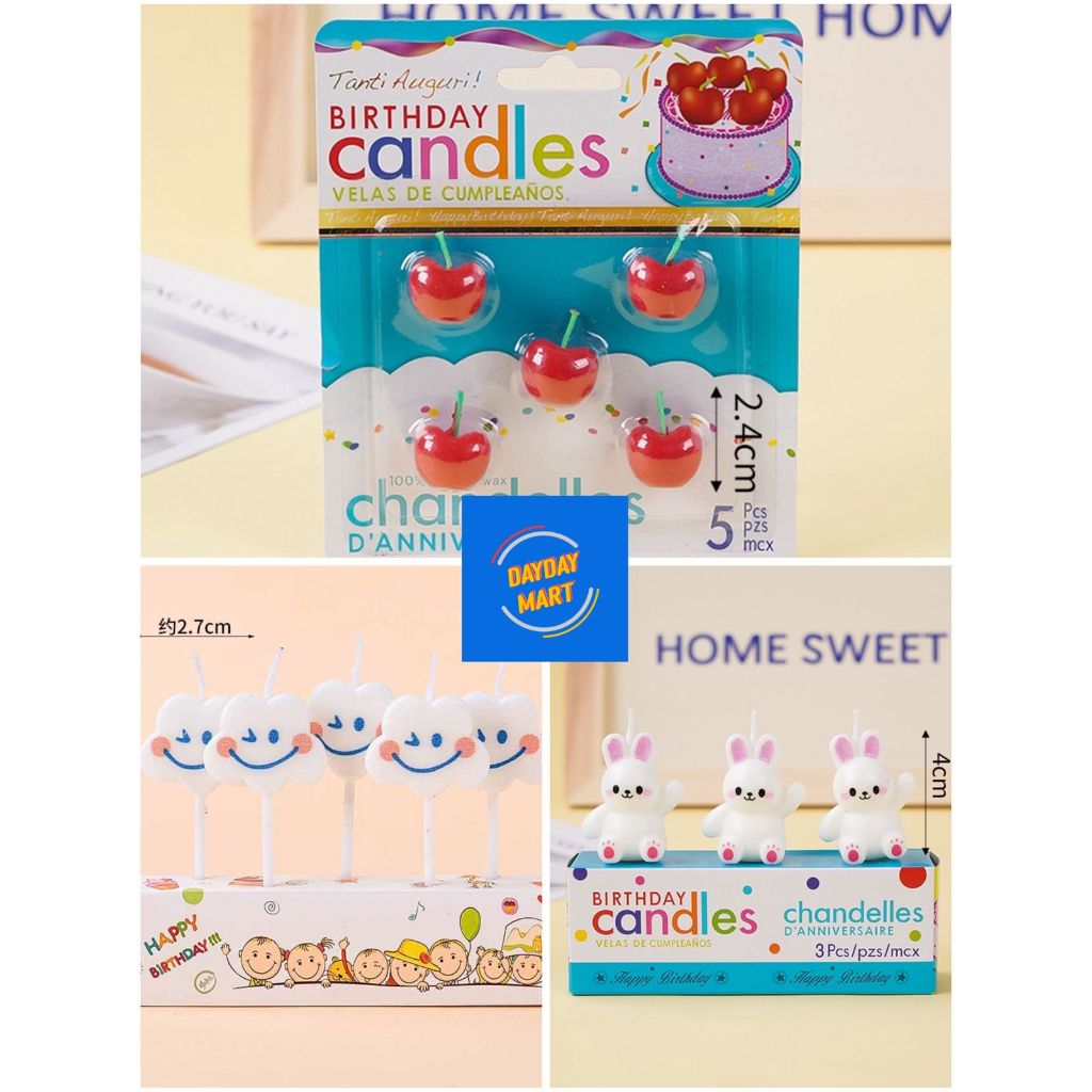 Jual Lilin Ulang tahun Karakter / Lilin ulangtahun Kelinci dan Ceri ...