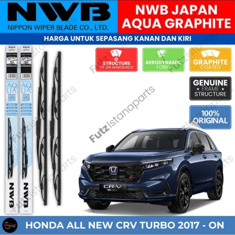 Jual Wiper Depan All New CRV Turbo Ukuran 26"&16" NWB Aqua Graphite ...
