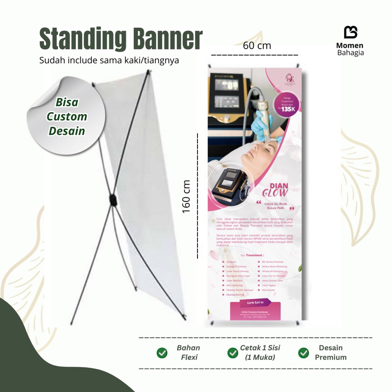 Jual Cetak Standing Banner X-Banner Coorporate / Company Full Set Bahan ...