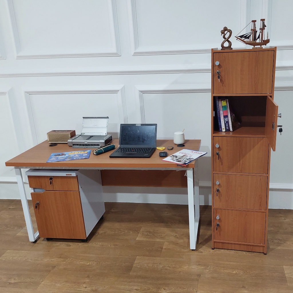 Jual MEJA NAKAS RAK KERJA SET FURNITURE MURAH RAKITAN MEJA KANTOR MURAH ...