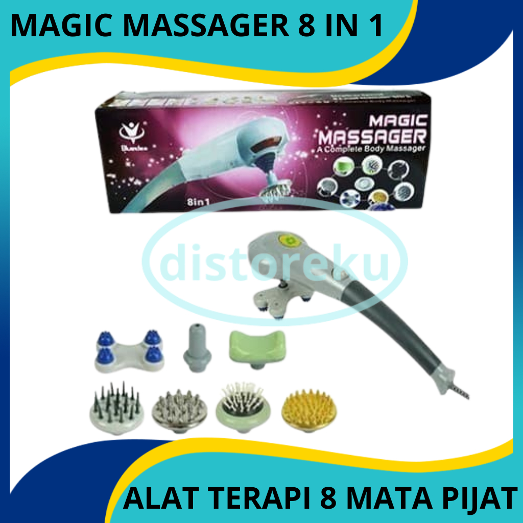 Jual DM - Alat Terapi Kesehatan Magic Massager dengan 8 Mata Pijat 8 in ...