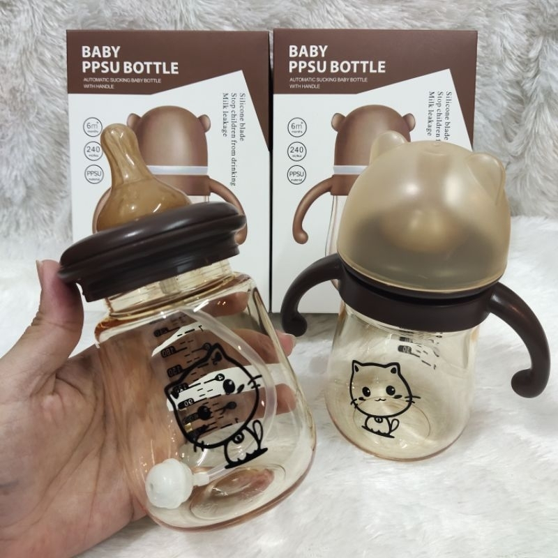 Jual Botol Minum Anak/Botol 2 IN 1 Dot dan sedotan/Karakter rabbit Bear ...