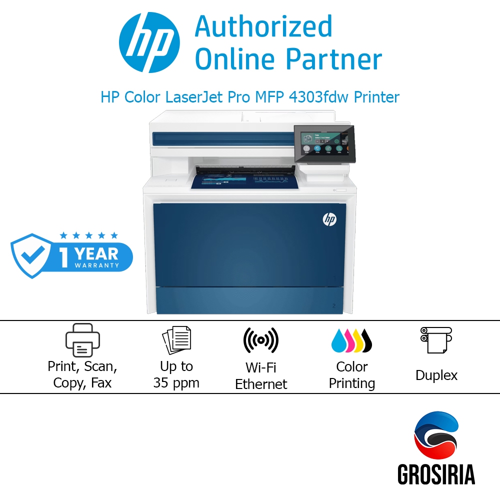 Jual HP Printer Laser Color Warna Multifungsi LaserJet Pro MFP 4303FDW ...