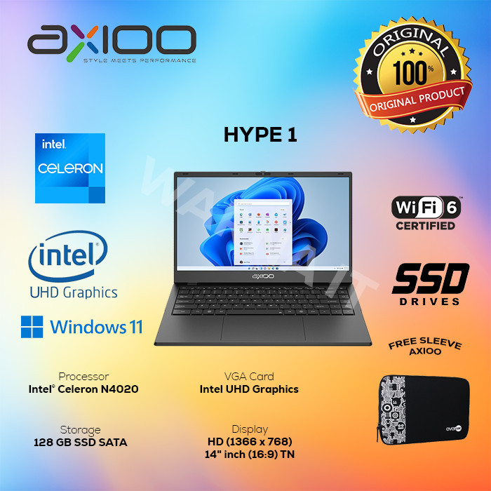 Jual Laptop AXIOO MYBOOK HYPE1 INTEL N4020 4GB 128GB SSD 14 Inc ...
