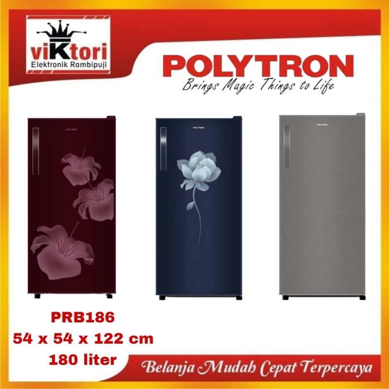 Jual POLYTRON PRB186R PRB186B PRB186S / KULKAS POLYTRON 1 PINTU ...