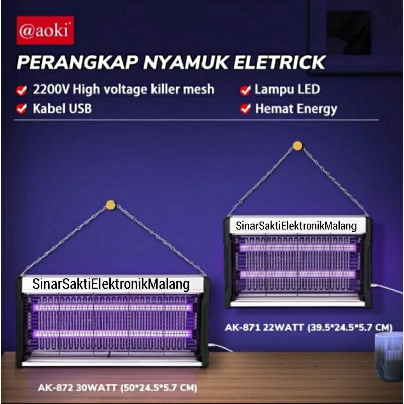 Jual Perangkap Nyamuk Elektrik Lampu UV Mosquito Killer Besar Listrik Aoki Gantung Trap | Shopee ...
