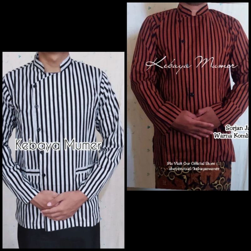 Jual Sorjan Motif Lurik | Sorjan Laki-laki | Lurik Laki-laki. Basofi ...