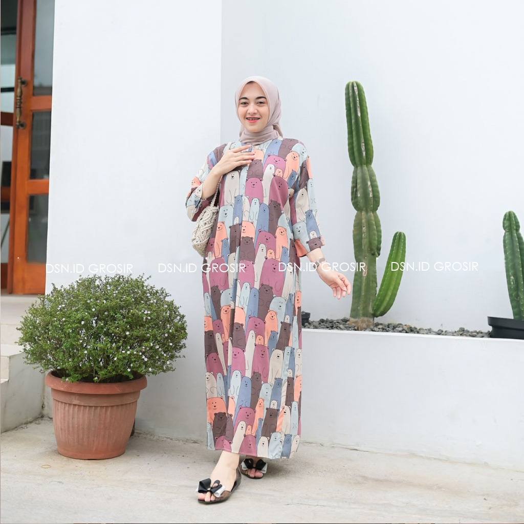 Jual Daster Gamis Semata Kaki / Long Daster Lengan 3/4 / Daster ...