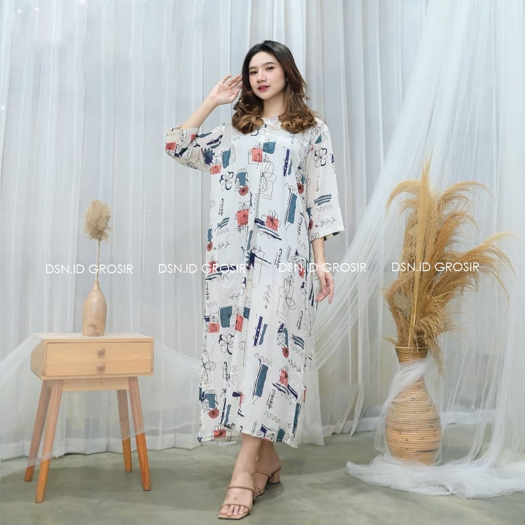 Jual Daster Gamis Semata Kaki / Long Daster Lengan 3/4 / Daster ...