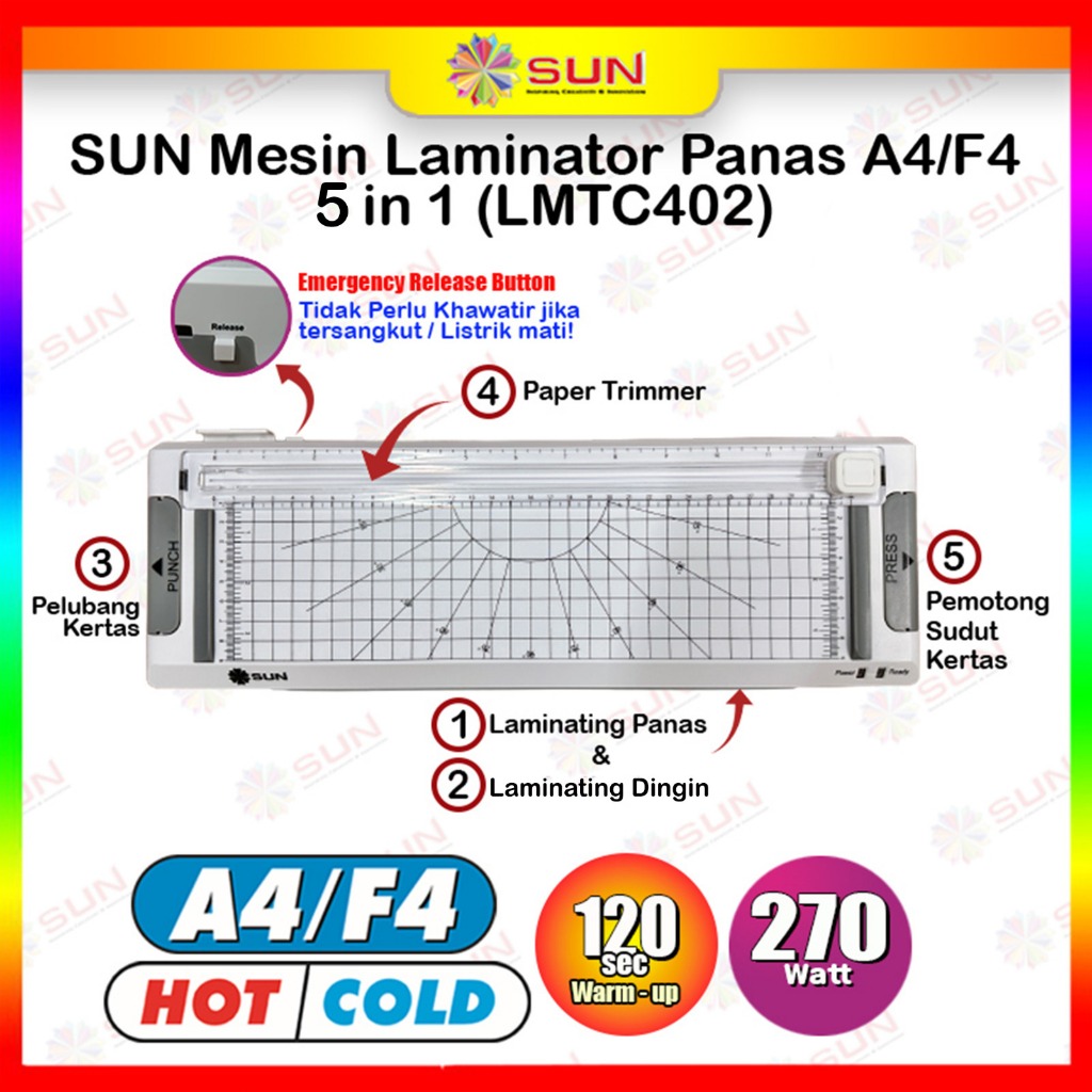 Jual Mesin Laminating SUN LMTC / LME A4 / F4 - Plastik Laminating A3 / F4 / A4 - Laminating ...