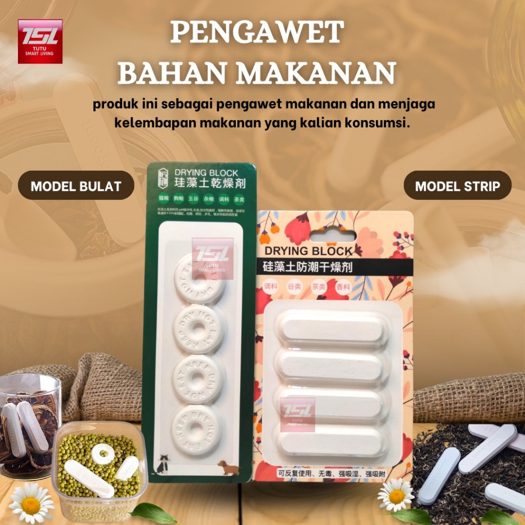 Jual TUTU Diatomite Strip Pengering Penyerap Kelembapan Pengawet Bahan ...