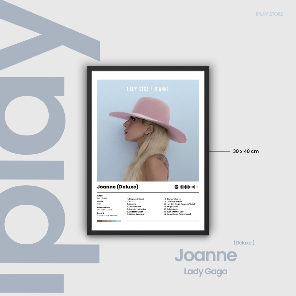 Jual Hiasan Dinding Frame Music Album: Lady Gaga - Joanne (Deluxe ...