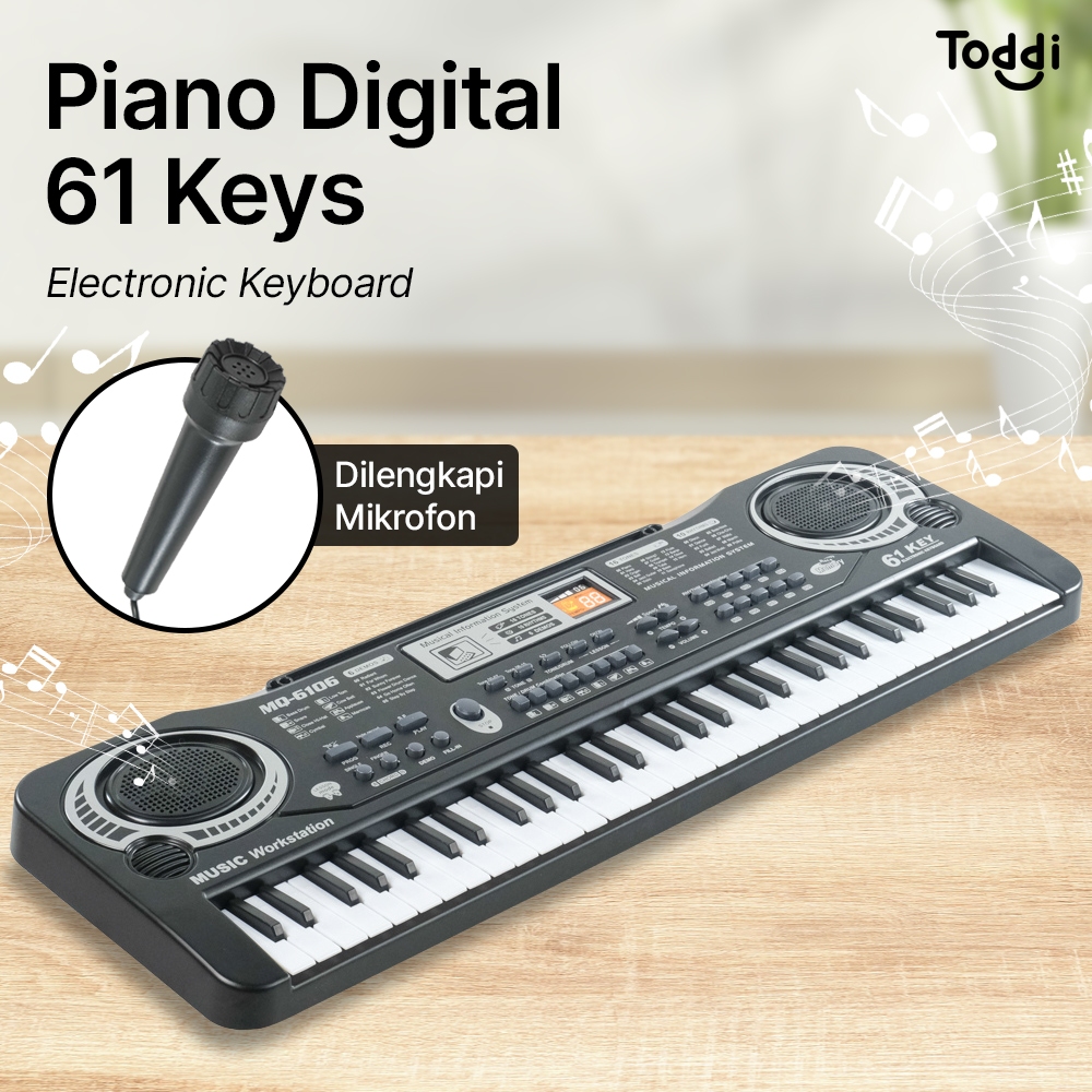 Jual PROMO Digital Electronic Keyboard 61 Keys - Piano Anak MQ-6106 | Shopee Indonesia