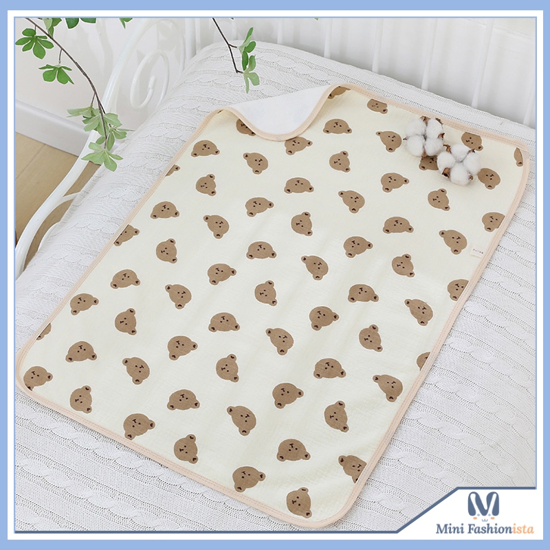 Jual Perlak Bayi Bear Waterproof Changing Matt Muslin Tatakan Ranjang ...