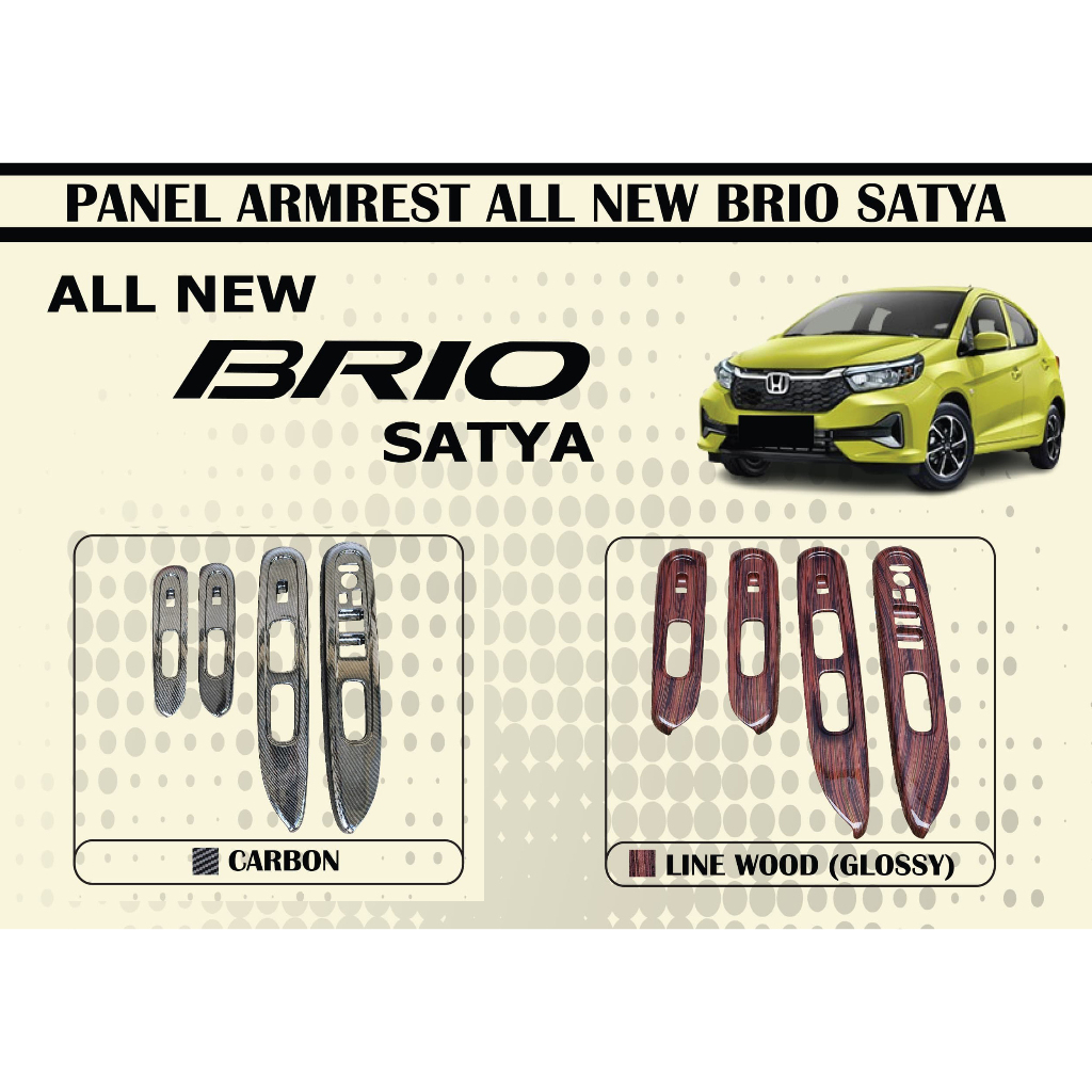 Jual COVER PANEL POWER WINDOW BRIO SATYA CARBON DAN WOOD GLOSSY 2018 ...