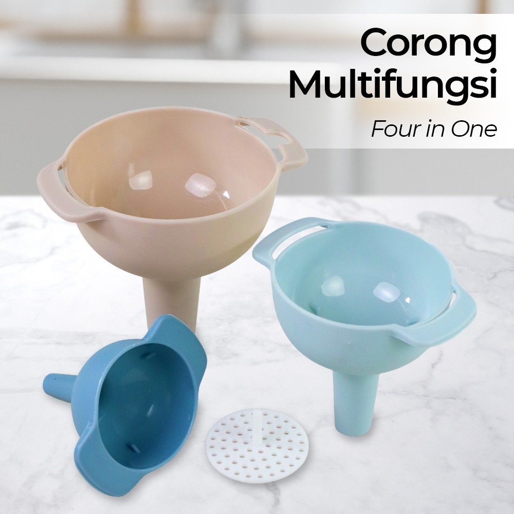 Jual Set Corong Minyak Air Isi 3 Pcs Dan Saringan Bahan Plastik WMO ...