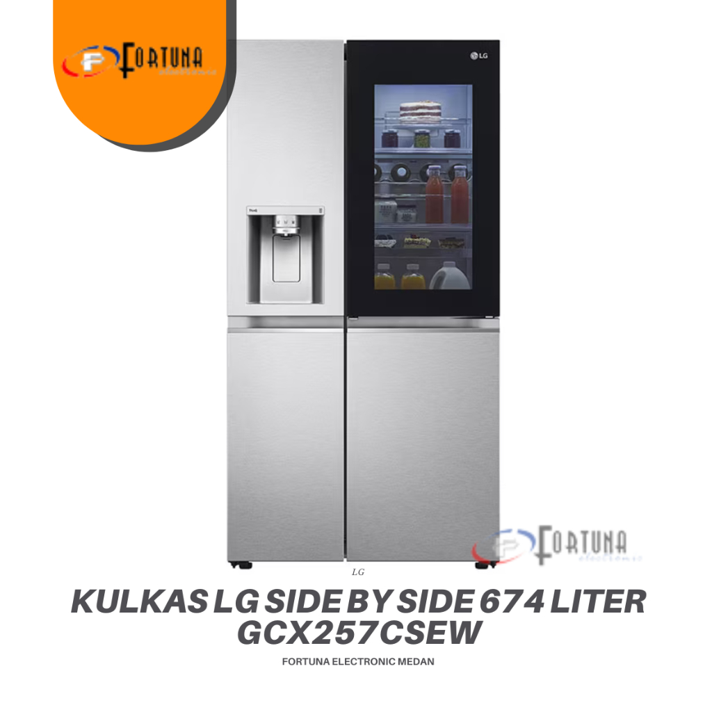 Jual KULKAS SIDE BY SIDE INSTAVIEW LG GCX257CSEW MEDAN | Shopee Indonesia
