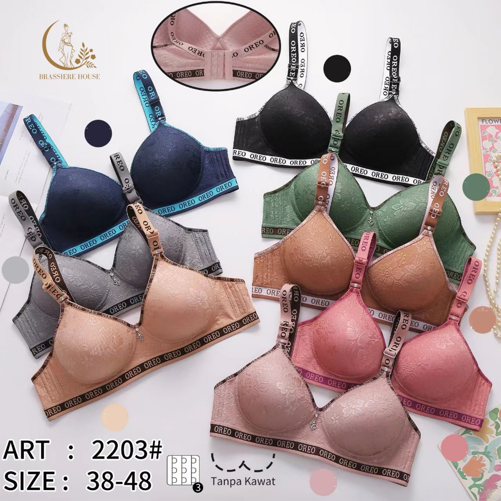 Jual BRA dalaman Underwear BH 2203 Pakaian Dalam Wanita Cup B Emboss ...