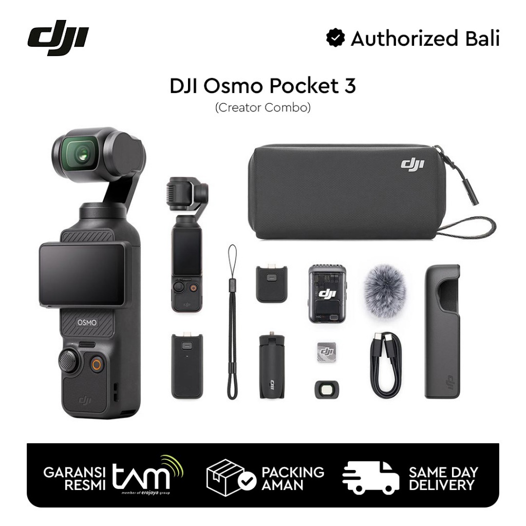 Jual DJI Osmo Pocket 3 Creator Combo - Pocket Gimbal Camera | Original | Shopee Indonesia