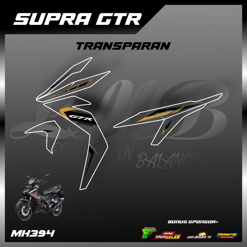 Jual Stiker Transparan Motor Supra Gtr 150 - Striping Stiker Honda Gtr ...