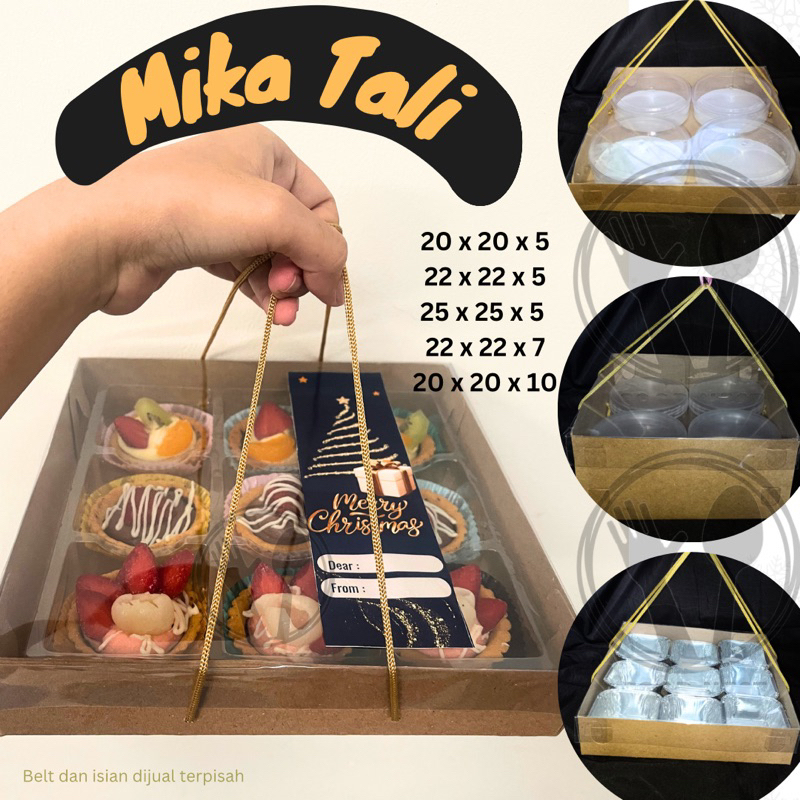 Jual [KELIPATAN 10 PC] BOX MIKA TRANSPARAN / BOX MIKA HANDLE TALI ...