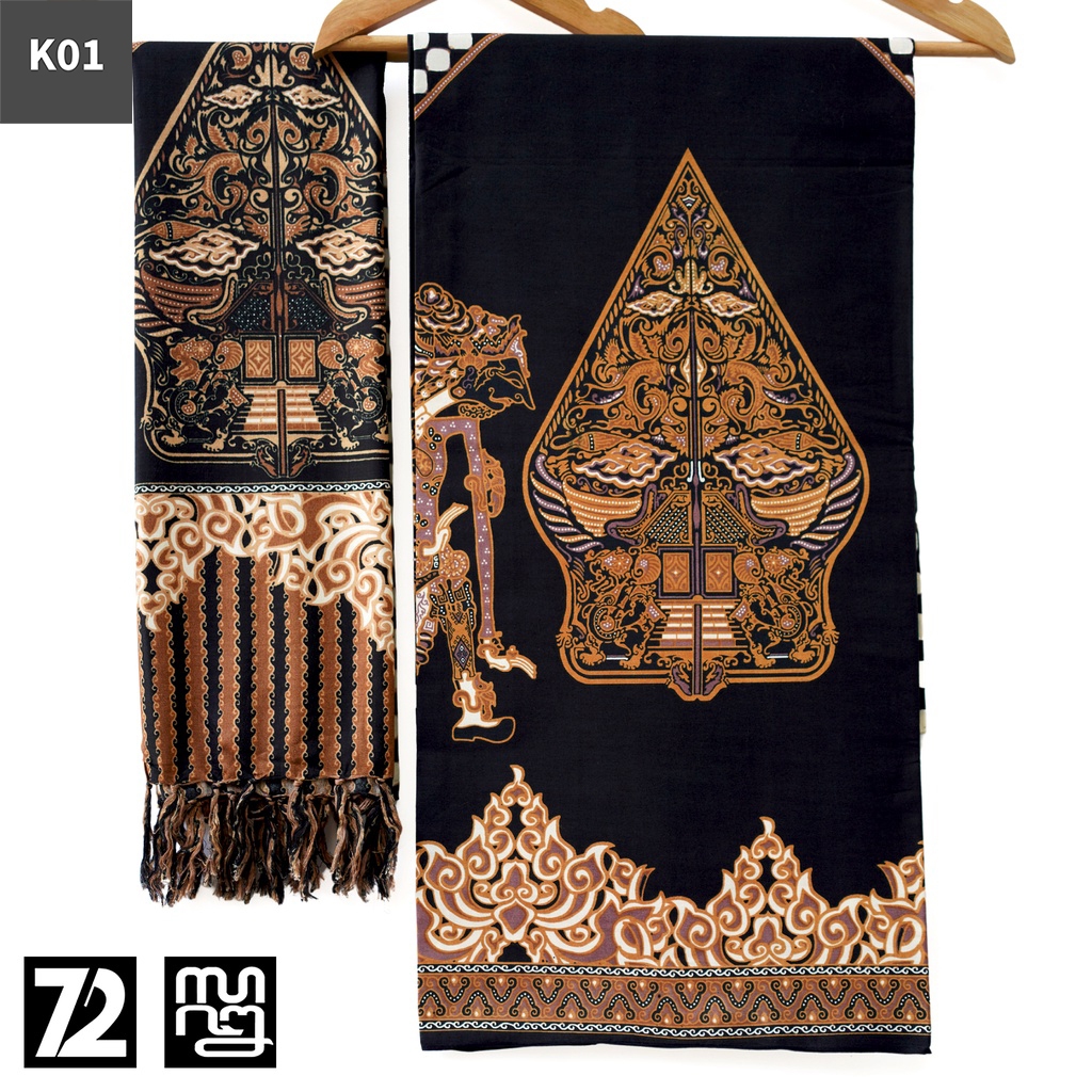 Jual Kain Dan Selendang Premium Motif Wayang Warna Hitam 723886 Cap 72 ...