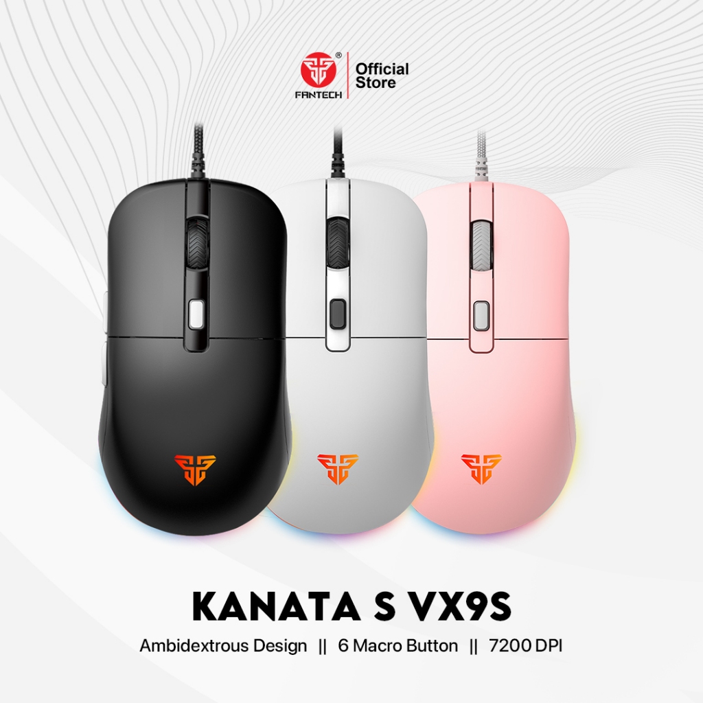 Jual Fantech KANATA Mouse Gaming Kabel RGB Macro Software VX9 VX9S | Shopee Indonesia