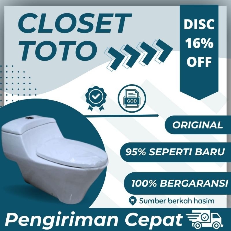 Jual CLOSET DUDUK TOTO ECO FLUSH / Toilet duduk berkualitas tinggi ...