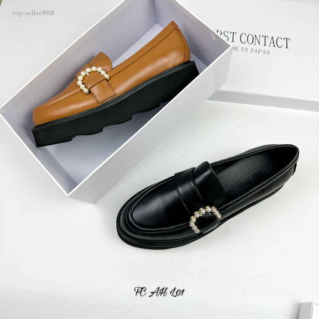 Jual FIRST CONTACT Sepatu Docmart Wanita Kulit Asli Formal Penny ...