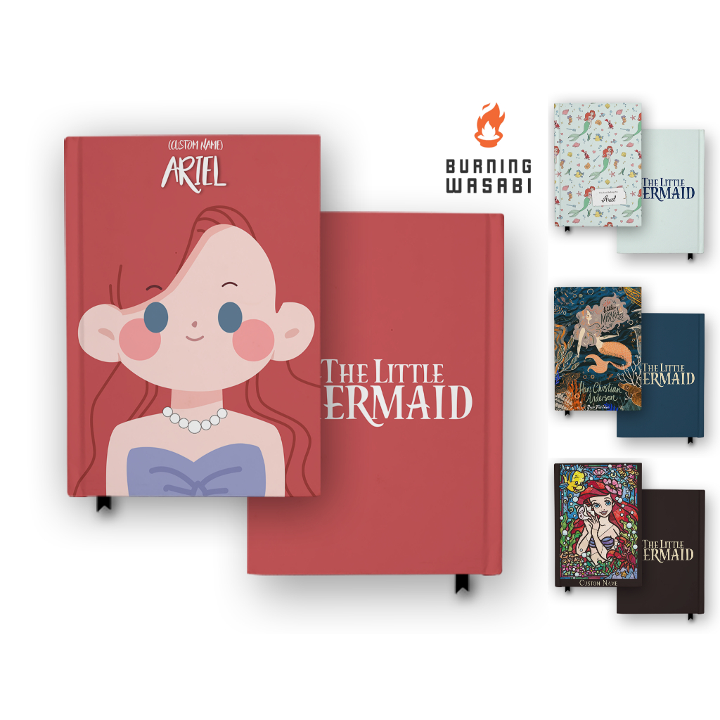 Jual Buku Catatan Notebook Ariel Little Mermaid 6 Custom Nama Agenda ...