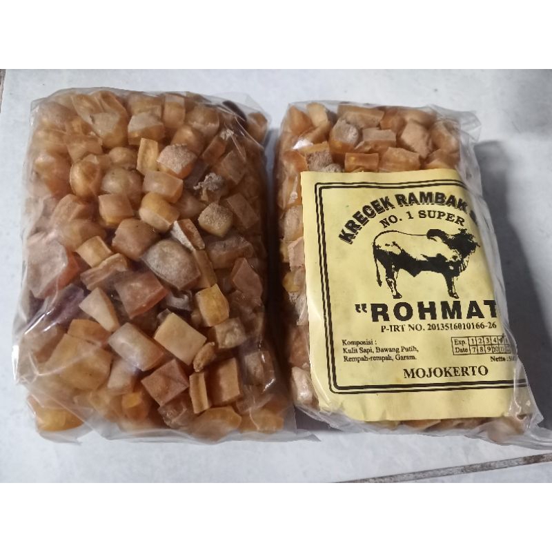 Jual Krecek rambak kulit sapi 500gr enak gurih lezat - krupuk rambak ...