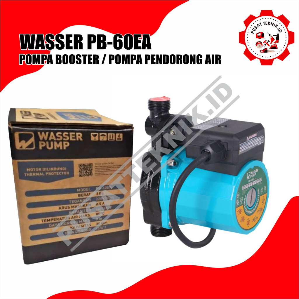 Jual WASSER PB 60 EA POMPA DORONG WASSER BOOSTER PUMP SILENT PB 60EA ...
