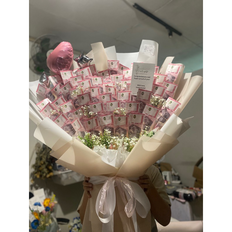 Jual Buket Uang 40 50 Lembar 100ribu | Shopee Indonesia