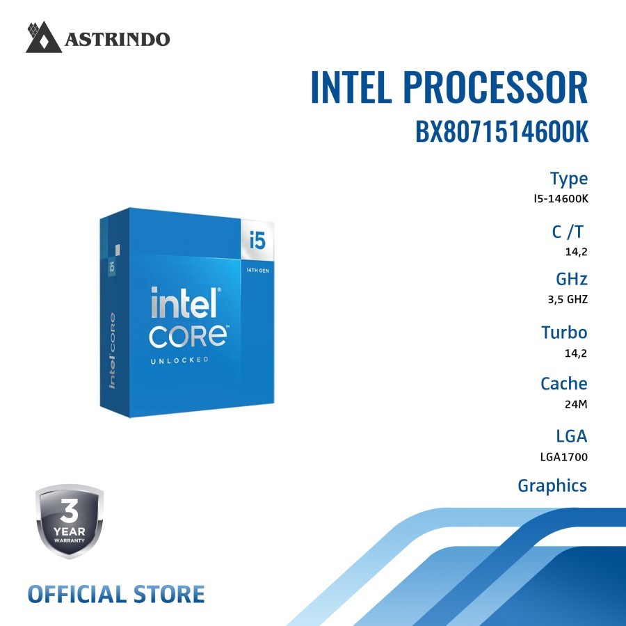 Jual Intel Processor Core i5-14600K 24M Cache, up to 5.30 GHz Box LGA 1700 | Shopee Indonesia
