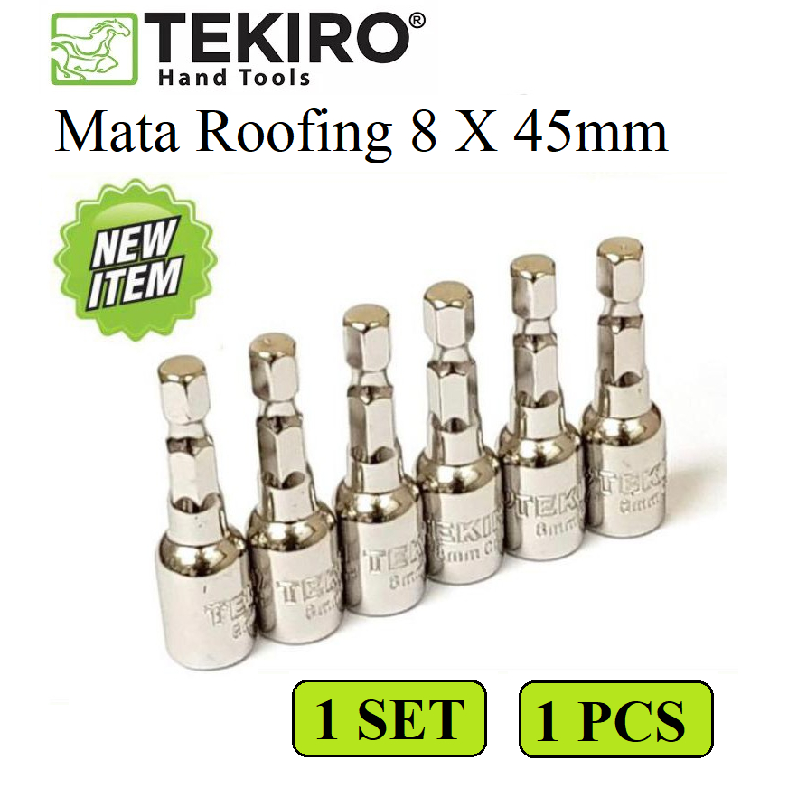 Jual TEKIRO ( 1 SET ) ( 1 PCS ) Magnetic Hex Nut / Mata Roofing 8 X 45 ...