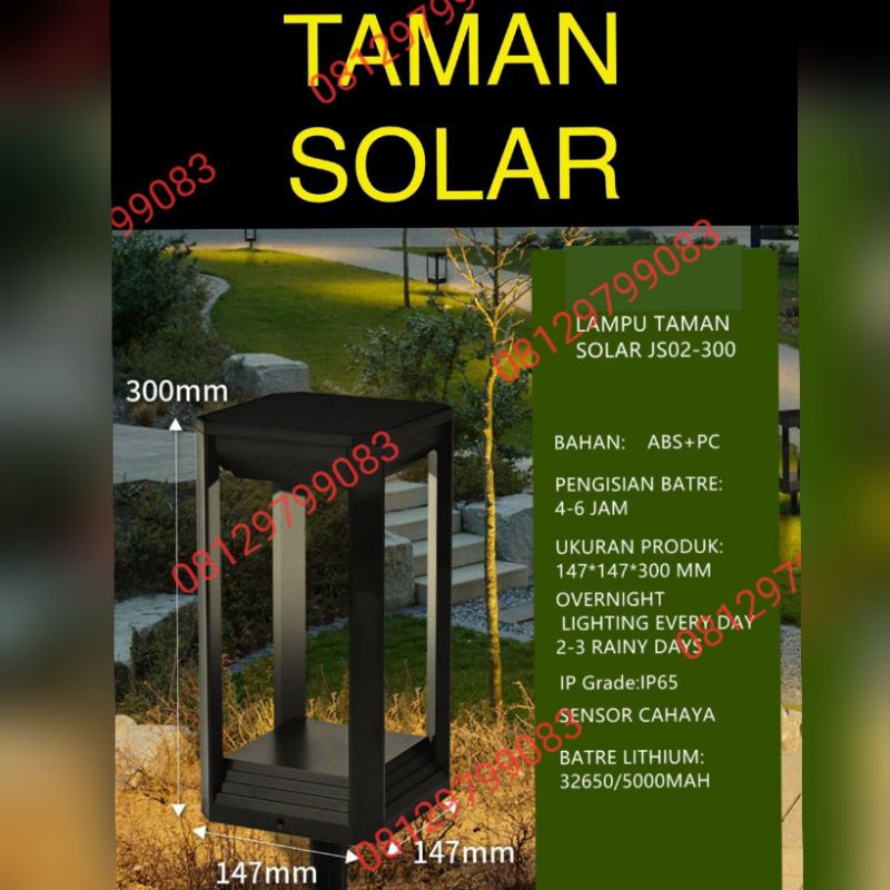 Jual LAMPU TAMAN GARDEN LAMP LED SOLAR PANEL SURYA SEL MATAHARI OUTDOOR ...