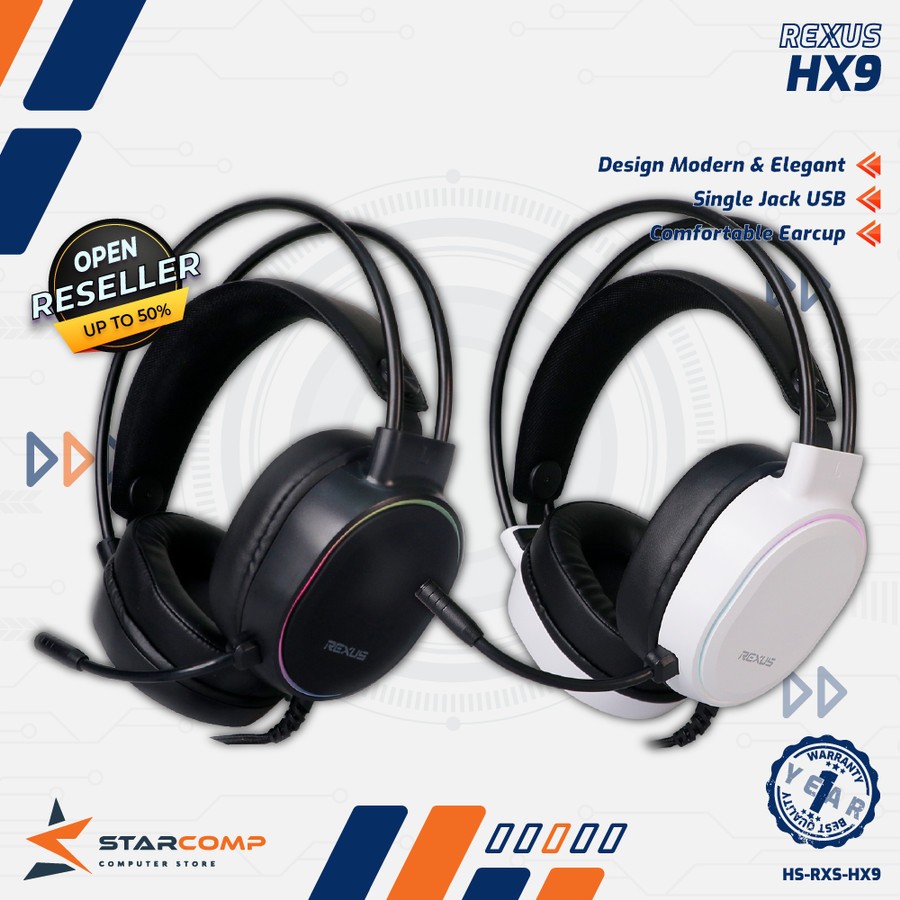 Jual Headset Gaming Rexus Thunderfox HX9 7.1 Surround Sound Gaming ...