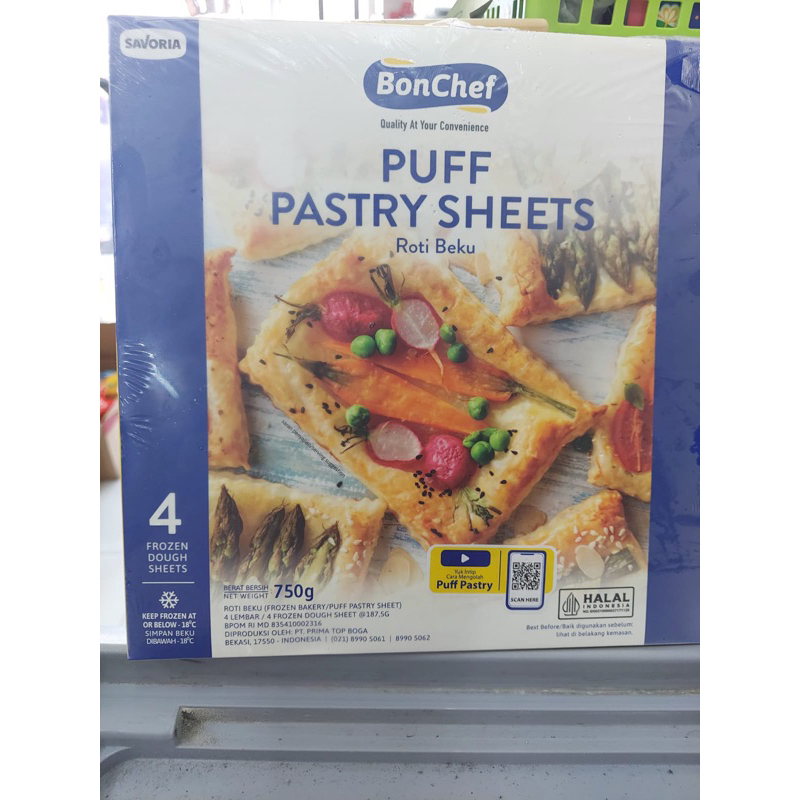 Jual BonChef Puff Pastry Sheet Frozen [HALAL] Cromboloni | Shopee Indonesia