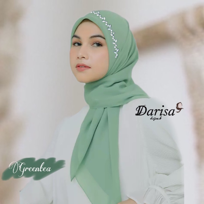 Jual BANDO DAUN HIJAB SEGIEMPAT VOAL SWAROVSKI BANDO BEADS BAHAN PARIS ...