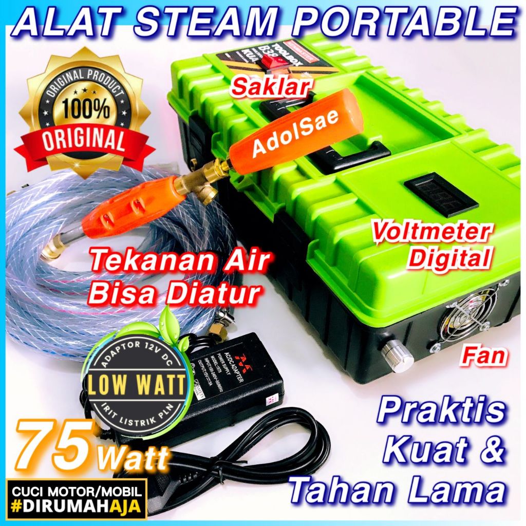 Jual Paket Set Alat Mesin Pompa Steam Seri 2 Cuci Motor Mobil AC ...