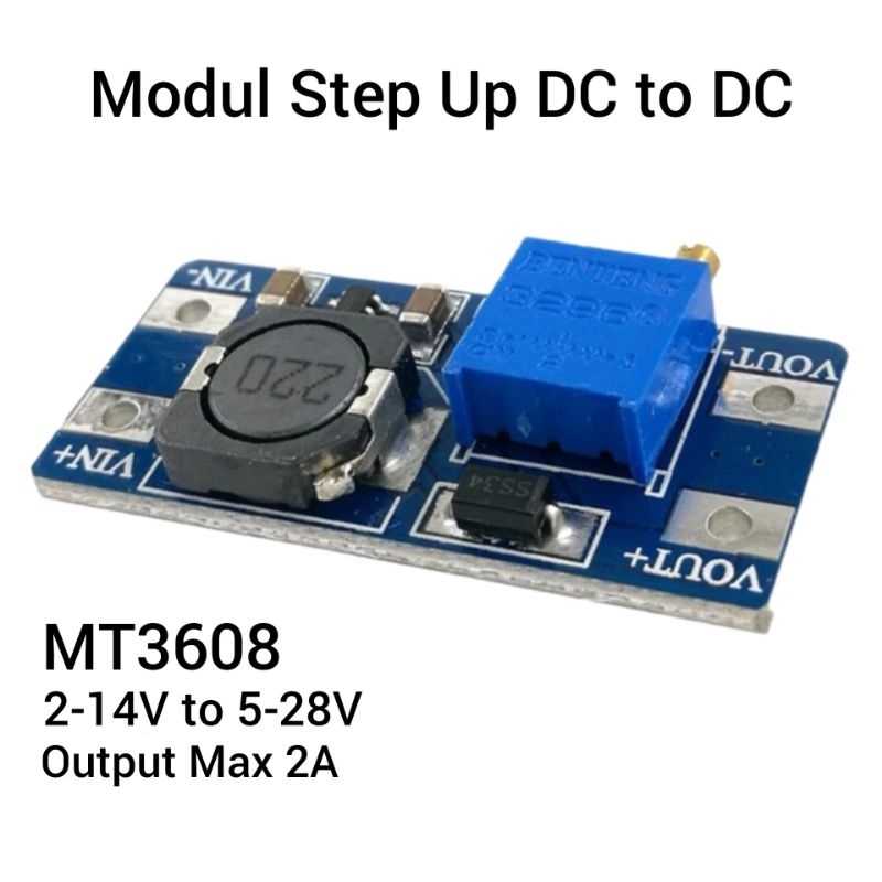 Jual MT3608 Modul Step Up DC 2A Boost Regulator DC Mini XL6009 Power ...