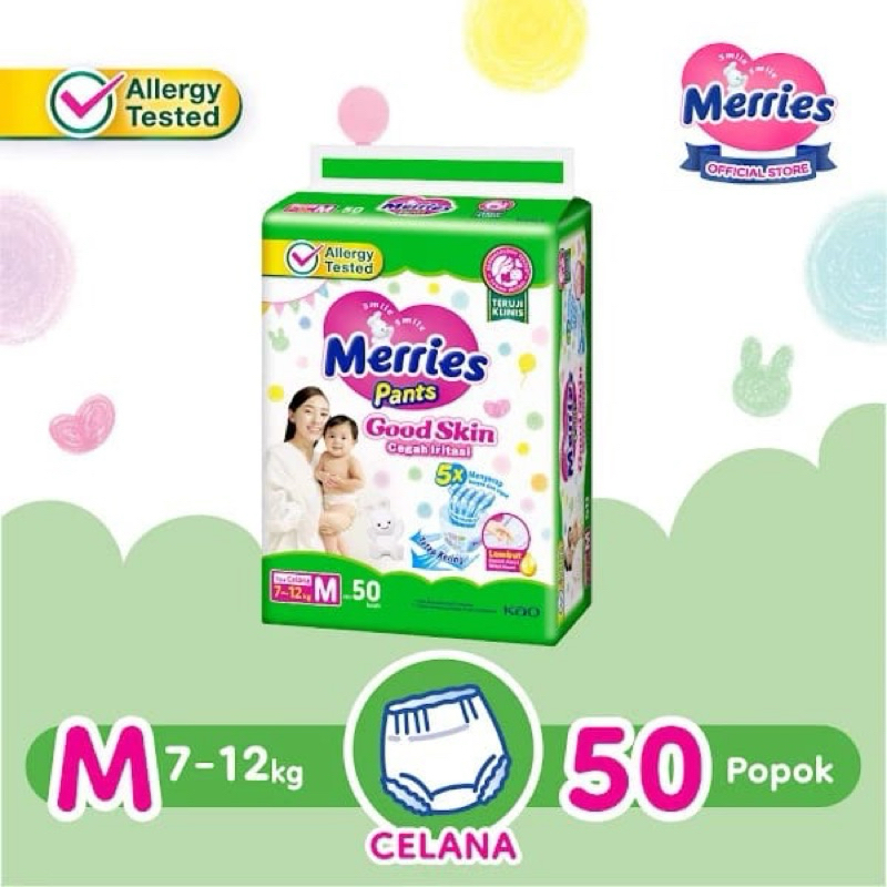 Jual MERRIES JUMBO PACK ( M50 L44 XL38 ) Good Skin | Shopee Indonesia