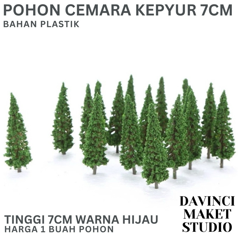Jual Miniatur Pohon Cemara Kepyur 7cm Plastik Satuan Maket Diorama ...