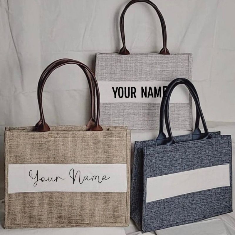 Jual KANVAS GONI BAG - FREE CUSTOM NAMA goni canvas goni sintetis tebal ...